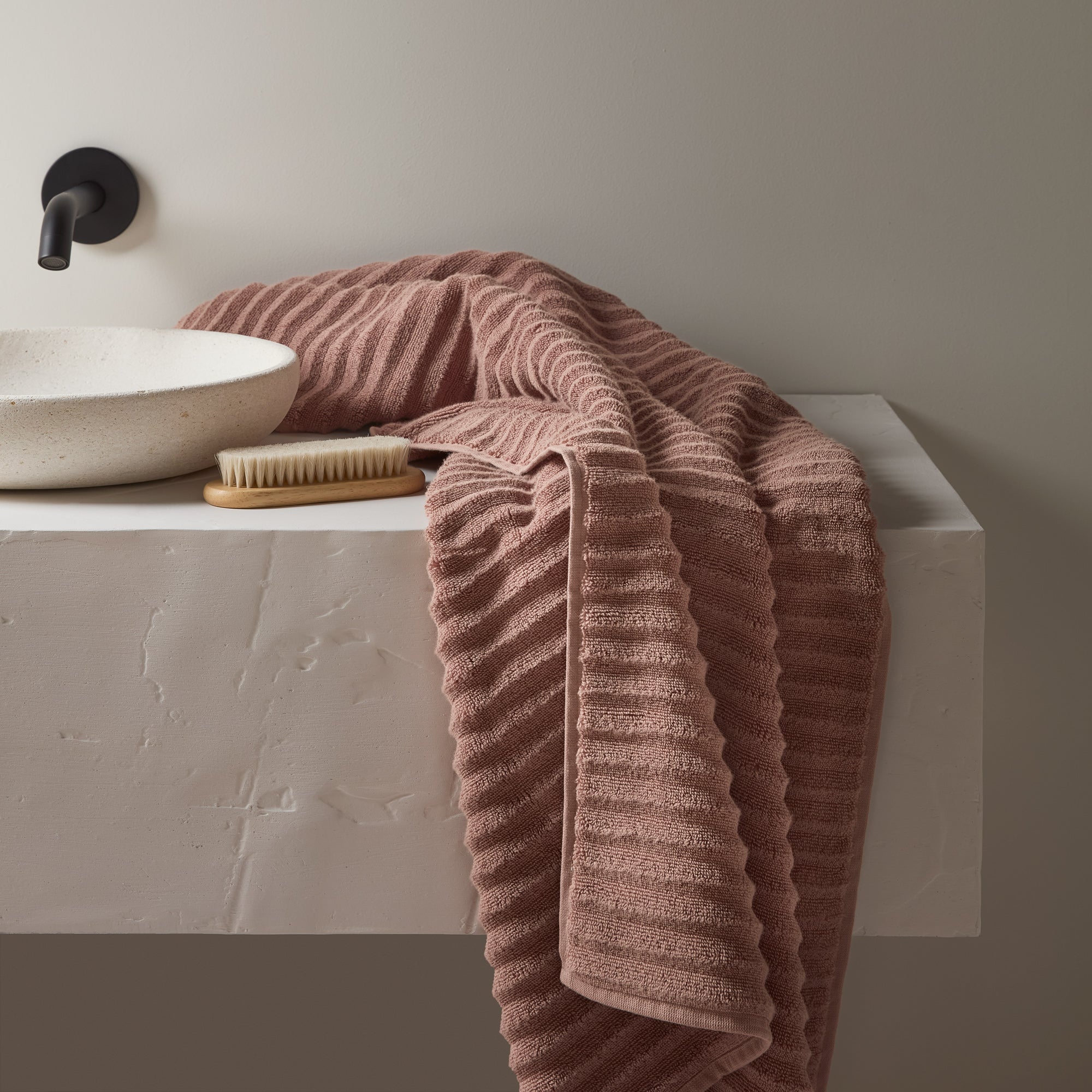 The Ripple Towel in Rust by Bedfolk