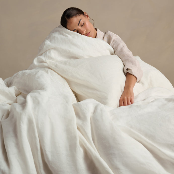 Linen Duvet Cover in Cloud by Bedfolk