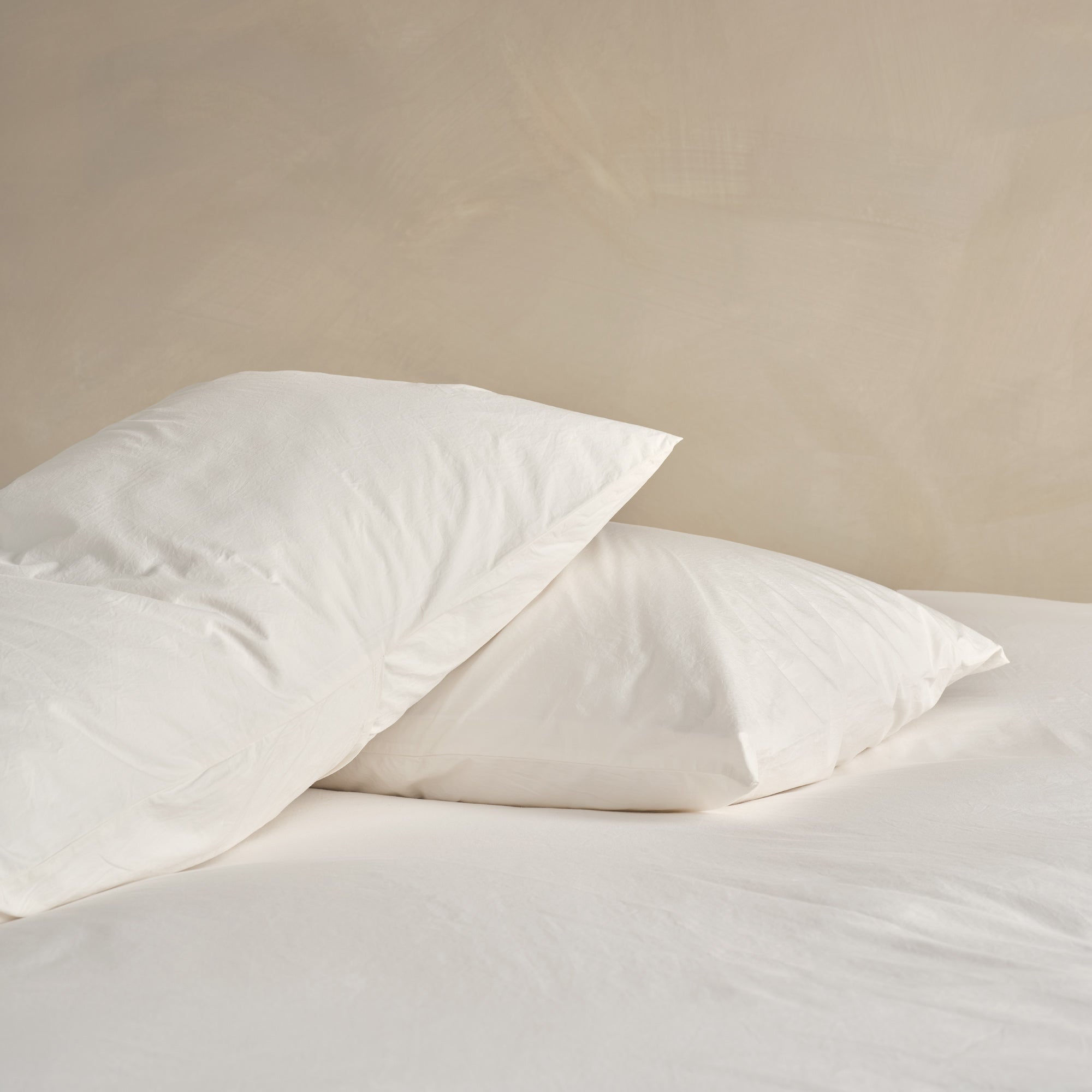 Relaxed Cotton Pillowcase Pair in Cloud by Bedfolk