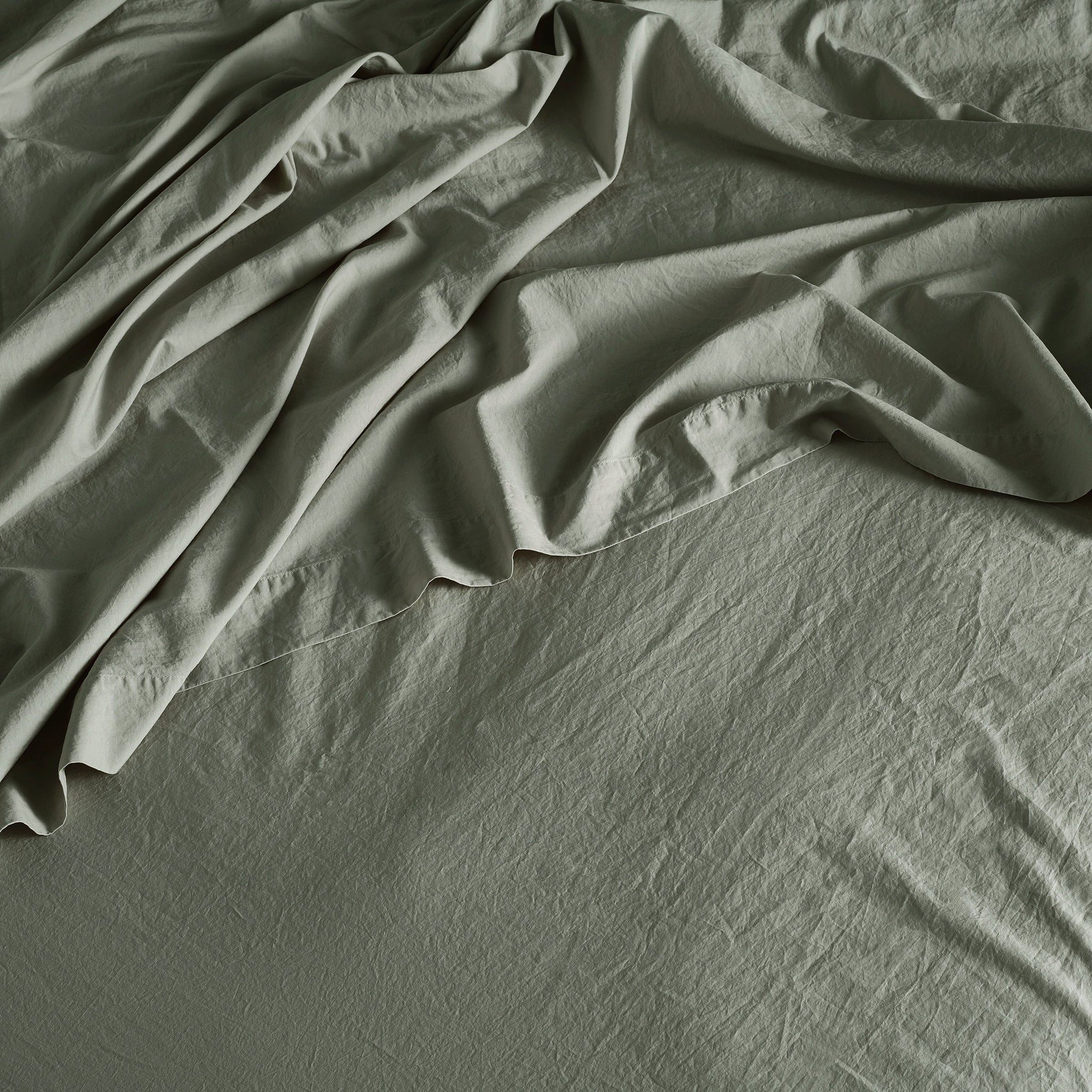 Softest 100% Cotton Bedding in Moss | Relaxed Cotton Sheets | Bedfolk