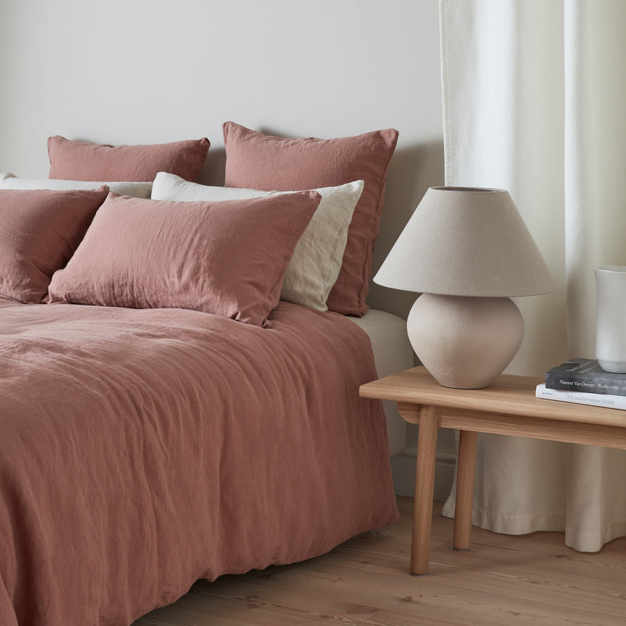 100% Linen Bedding Bundle in Rust | 100% Linen Bed Sheets | Bedfolk