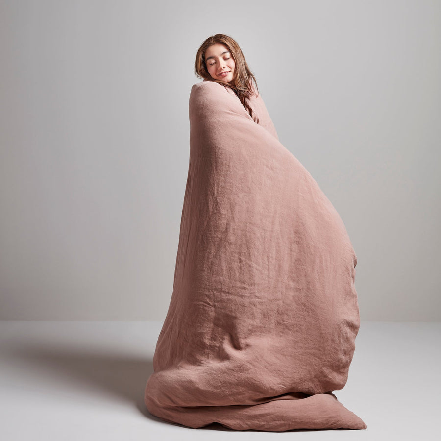 100% Linen Duvet Cover in Rust | Timeless & Irresistibly Soft | Bedfolk